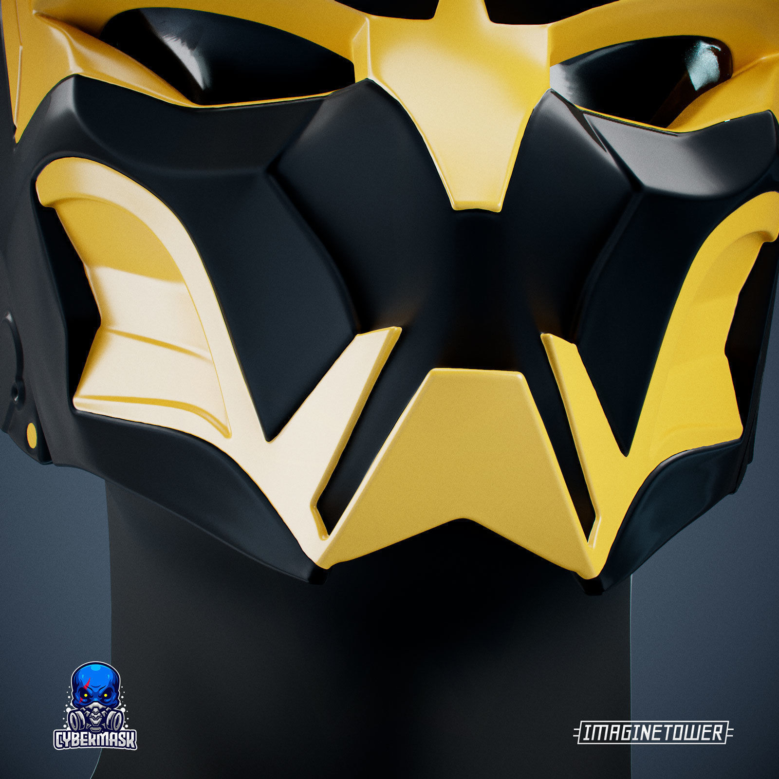 Cyber Cat Sci-fi Mask 3D model 3D printable | CGTrader