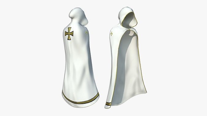 3D model Medieval Cloak A16 Holy - Fantasy Character Design VR / AR ...
