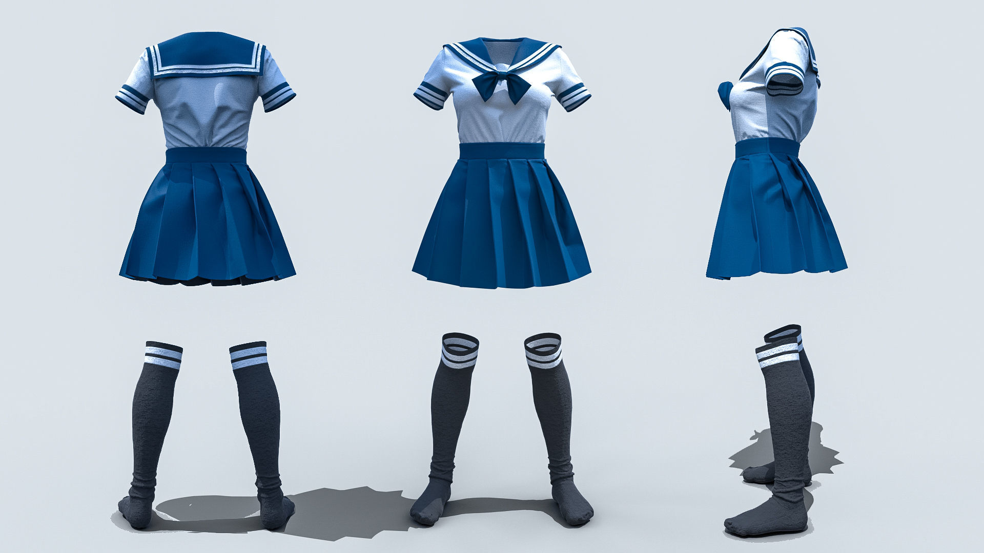 Realistic 3D Models Of School Uniforms 3D model | CGTrader