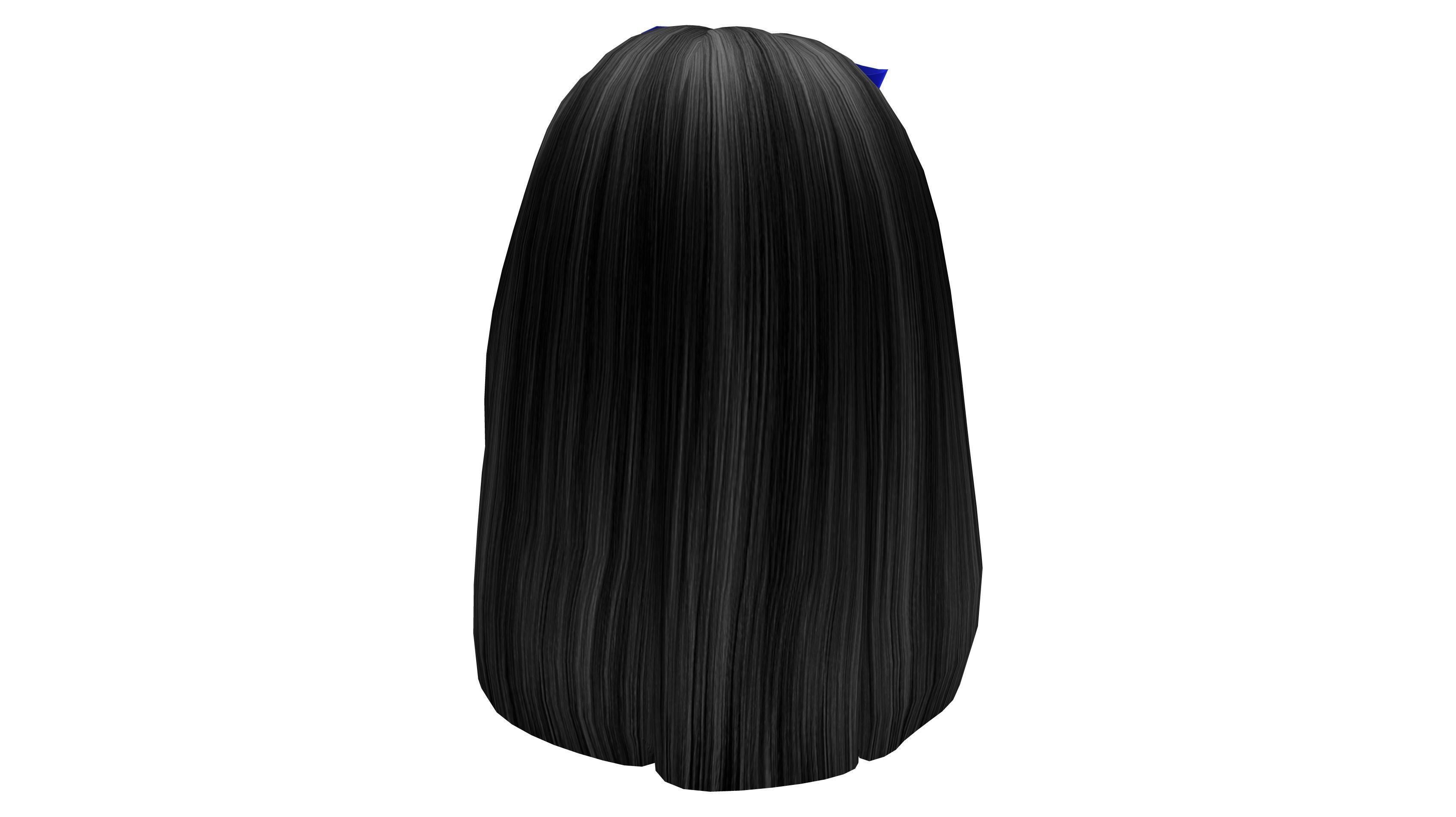 3D model Cut Bob Hair With Fringe and Headband VR / AR / low-poly ...