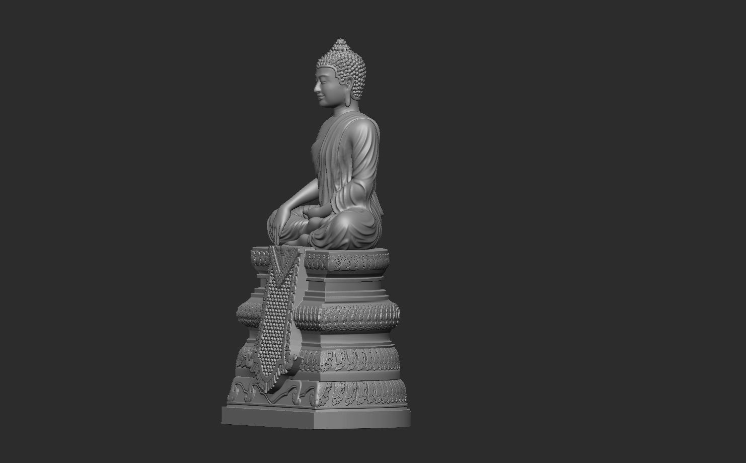 buddha sitting in chair 3D model 3D printable | CGTrader
