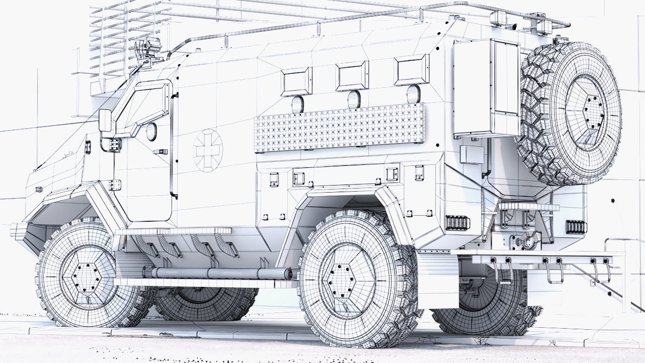 APC Varta Ambulance 3D model animated rigged | CGTrader