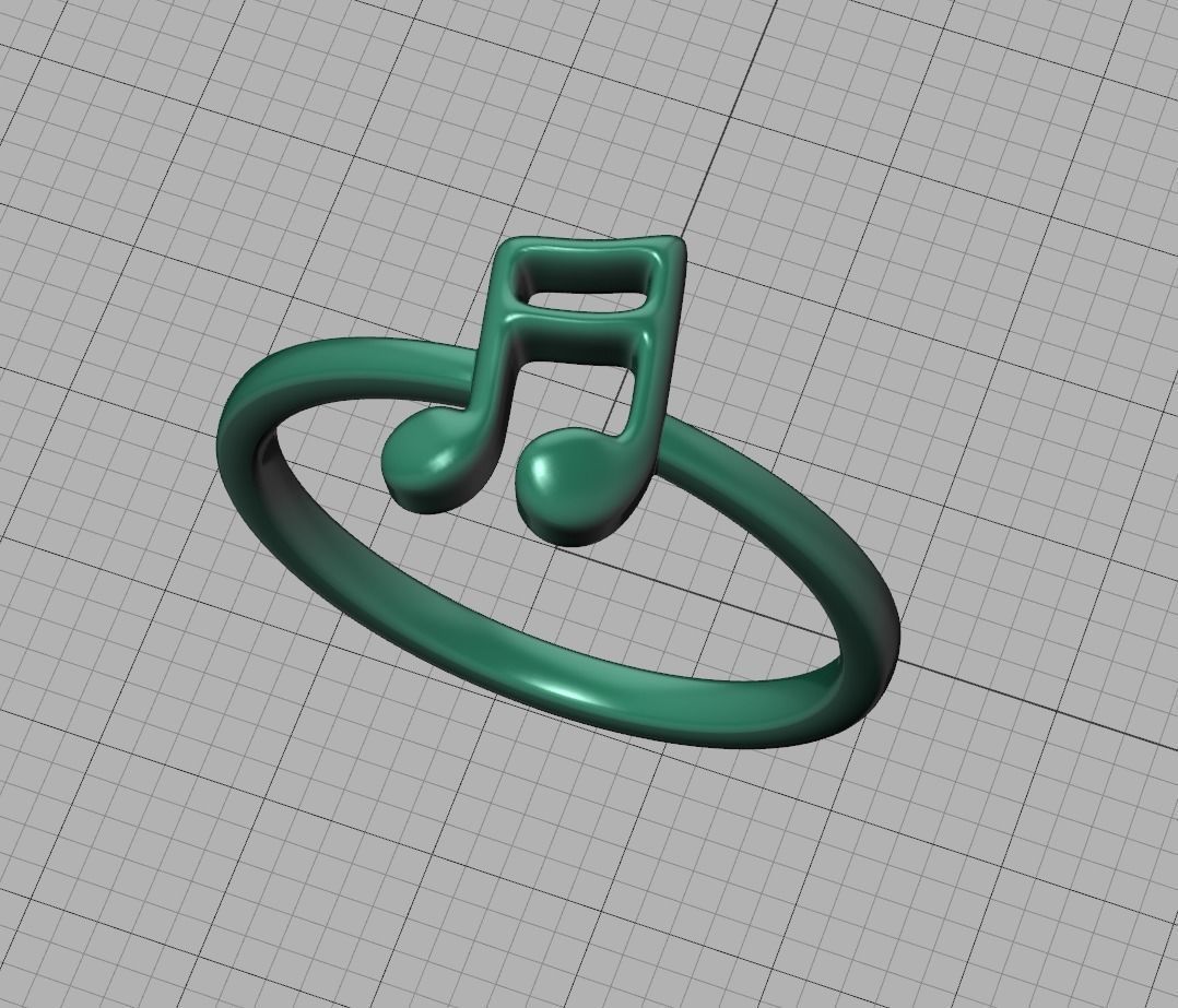 Music Note Fashion Ring Melody Band 3dpint model 3D model 3D printable ...