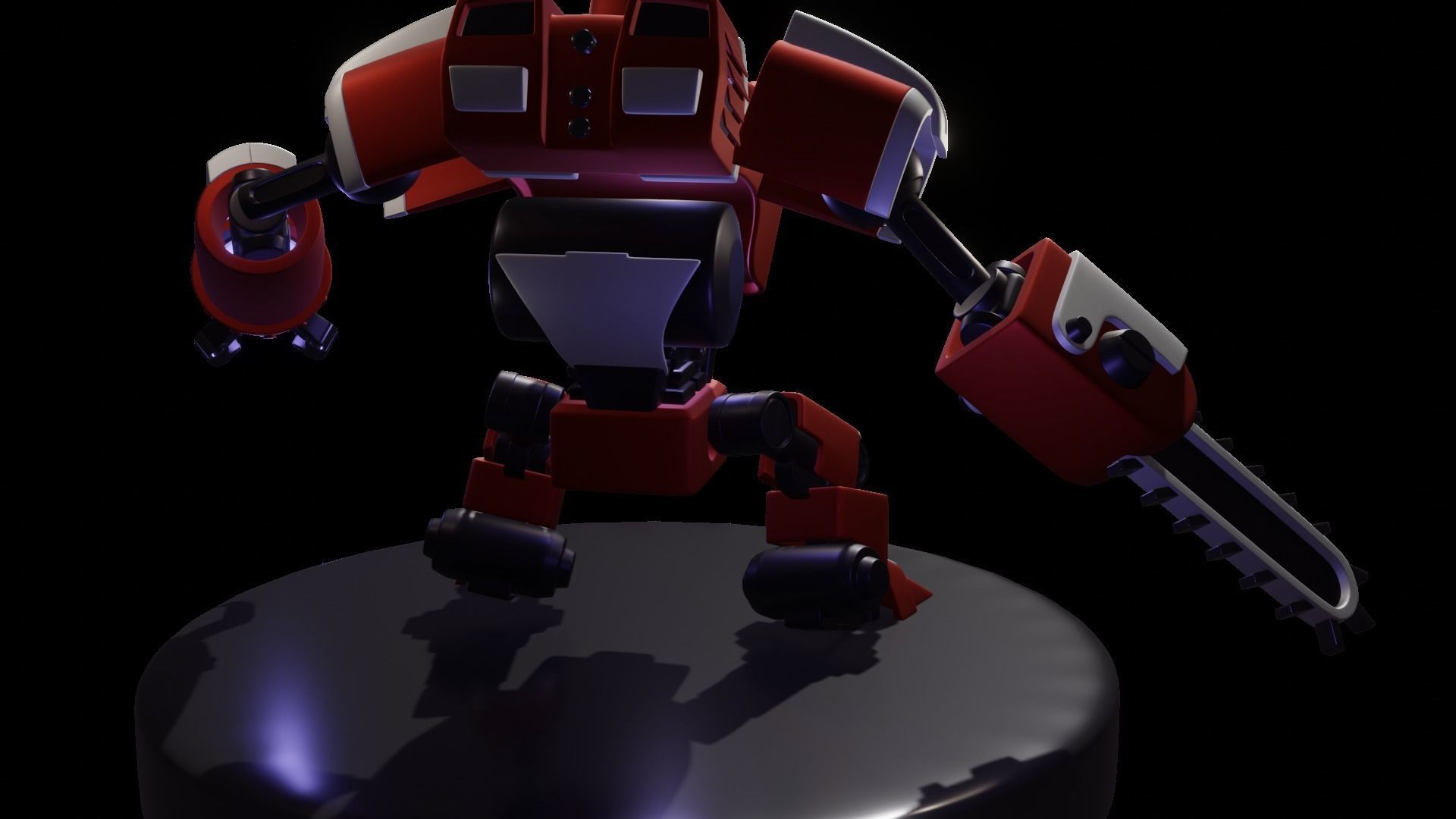 scifi robot game ready to run on minds 3D model | CGTrader