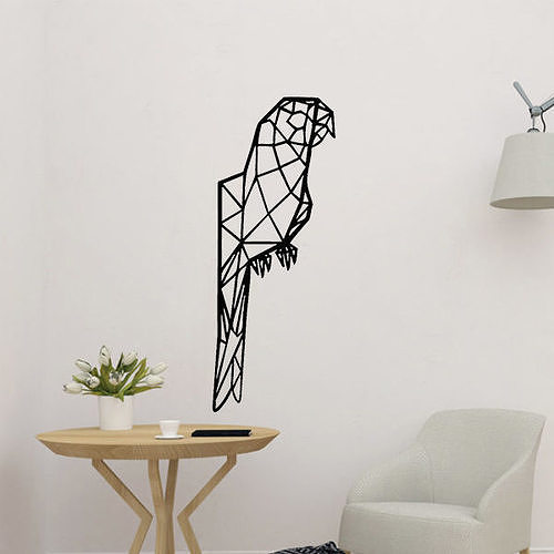 Geometric Parrot Wall Decoration 3D model 3D printable | CGTrader