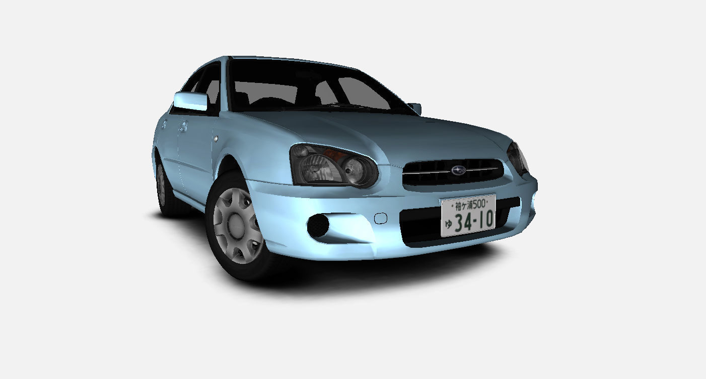 3D Model Collection Subaru Impreza GDB-GGB Civil Trims Gameready Pack ...