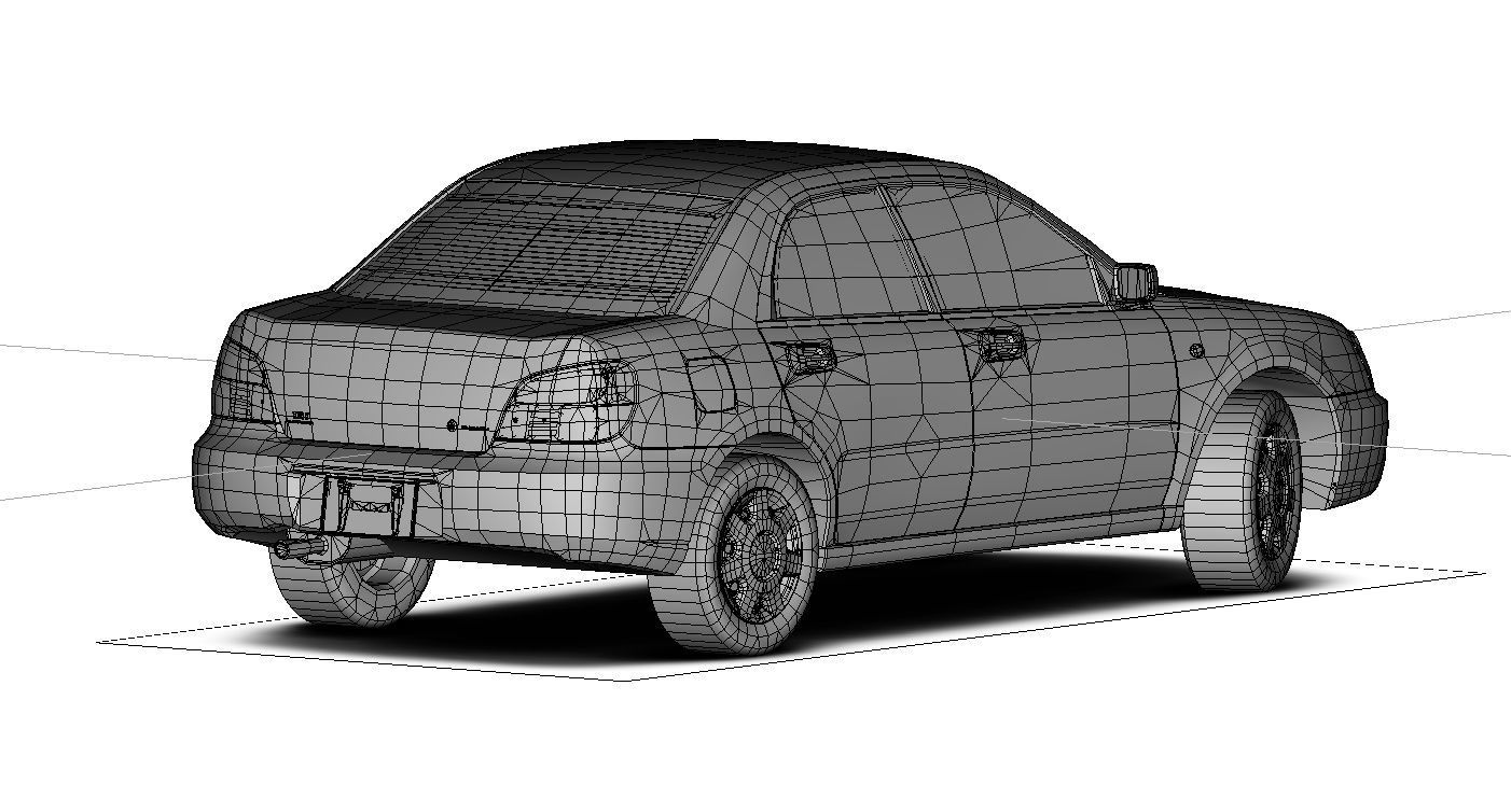 3D Model Collection Subaru Impreza GDB-GGB Civil Trims Gameready Pack ...