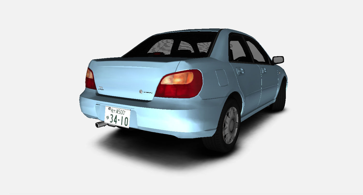 3D Model Collection Subaru Impreza GDB-GGB Civil Trims Gameready Pack ...