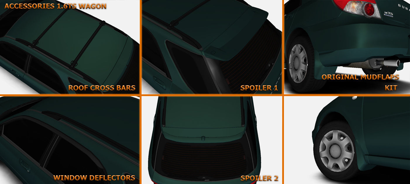 3D Model Collection Subaru Impreza GDB-GGB Civil Trims Gameready Pack ...