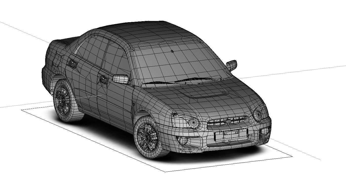 3D Model Collection Subaru Impreza GDB-GGB Civil Trims Gameready Pack ...