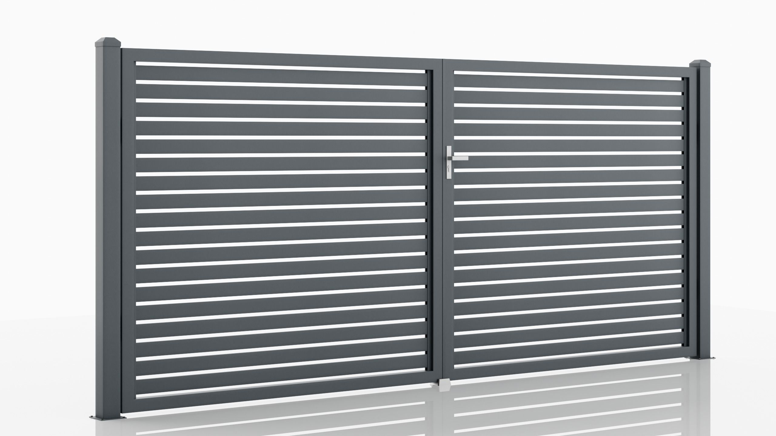 Aluminum Driveway Gate - Model 2 - 8cm 3D model | CGTrader