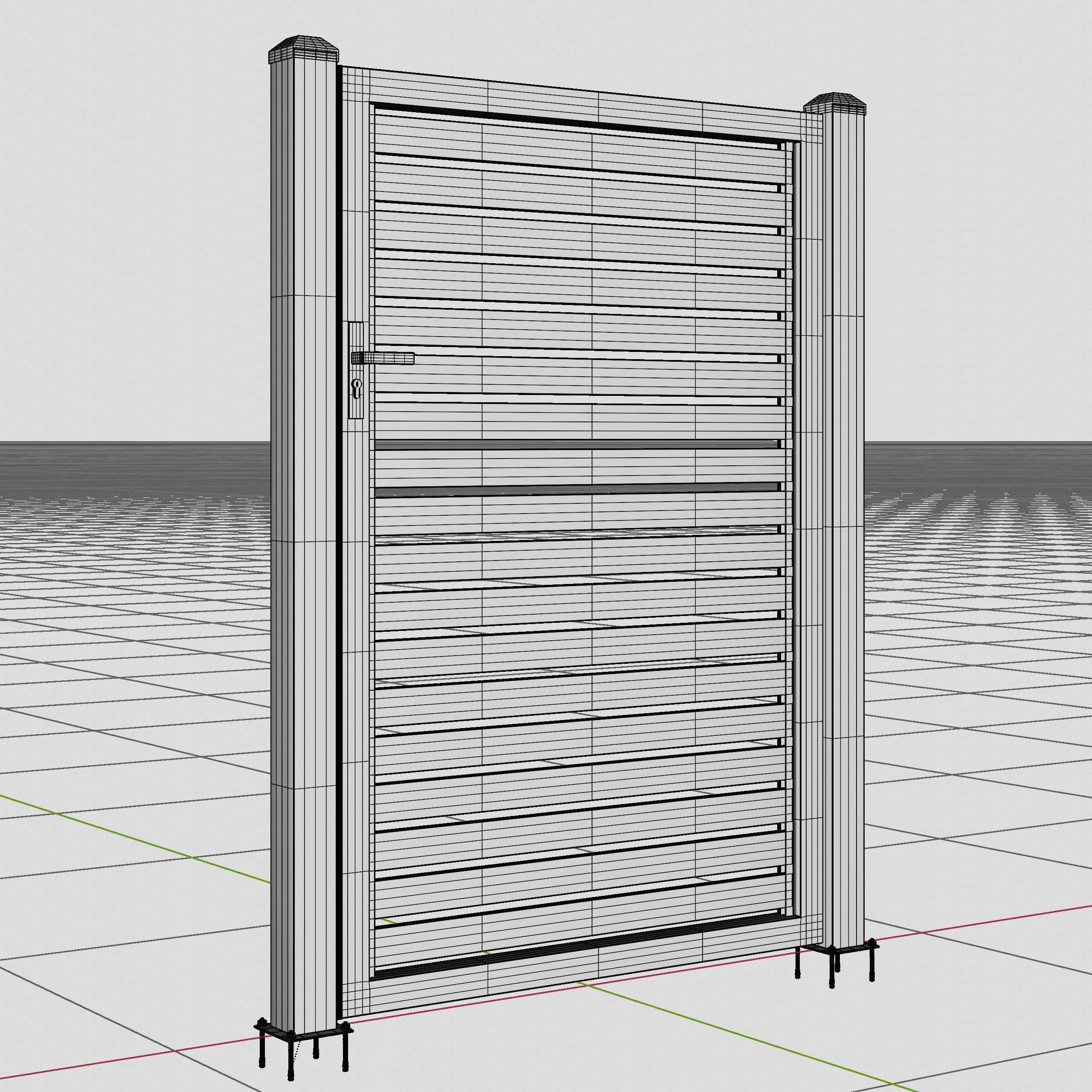 Aluminum Walkway Gate - Model 2 - 8cm- 3D model | CGTrader