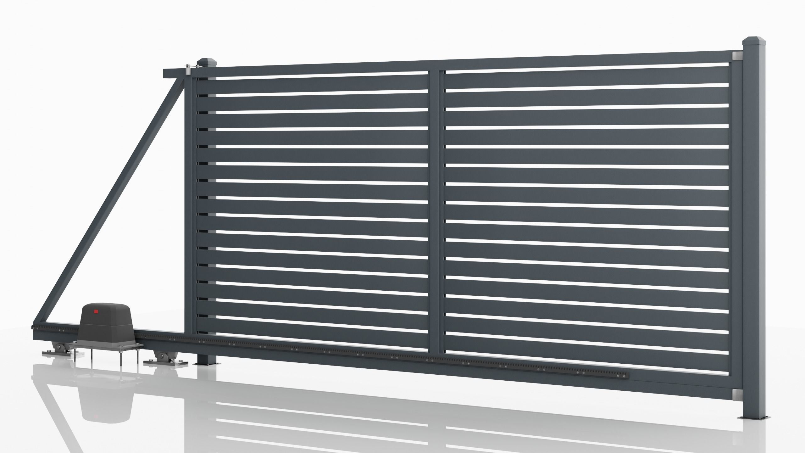 Aluminum Electric Sliding Gate - Model 2 - 10cm - 3D model | CGTrader