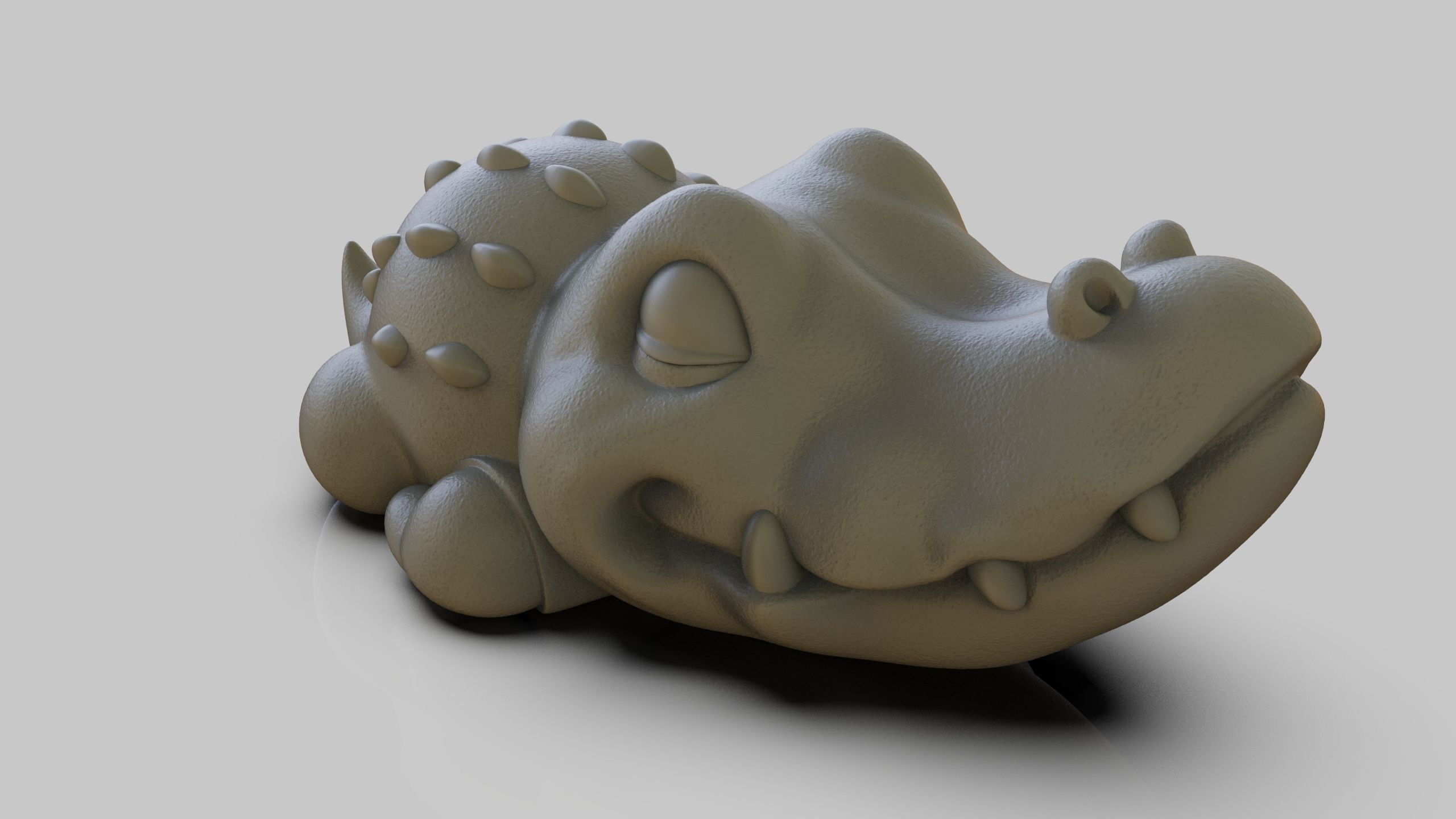alligator chibi 3D model 3D printable | CGTrader