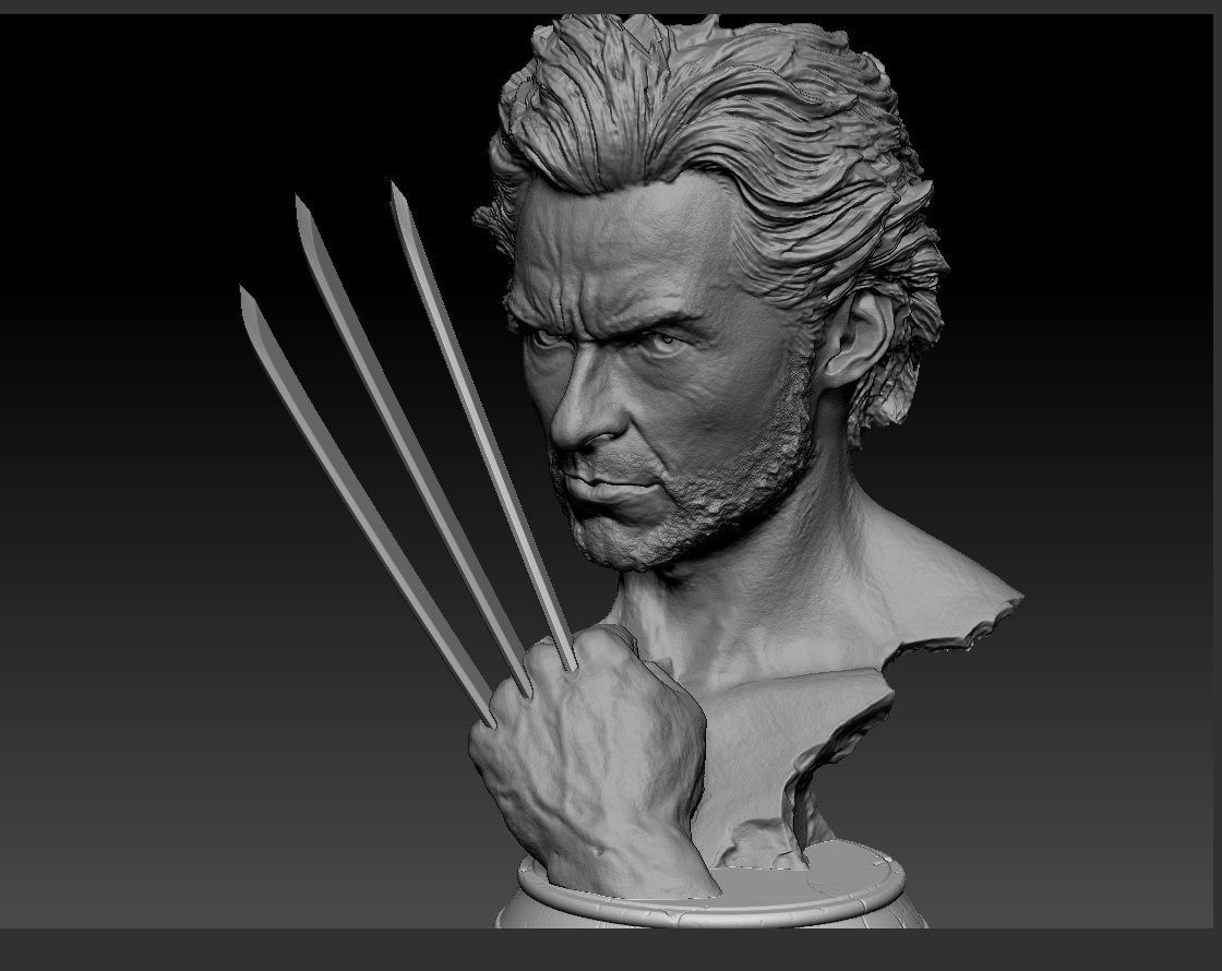 Wolverine Logan bust 3D model | CGTrader