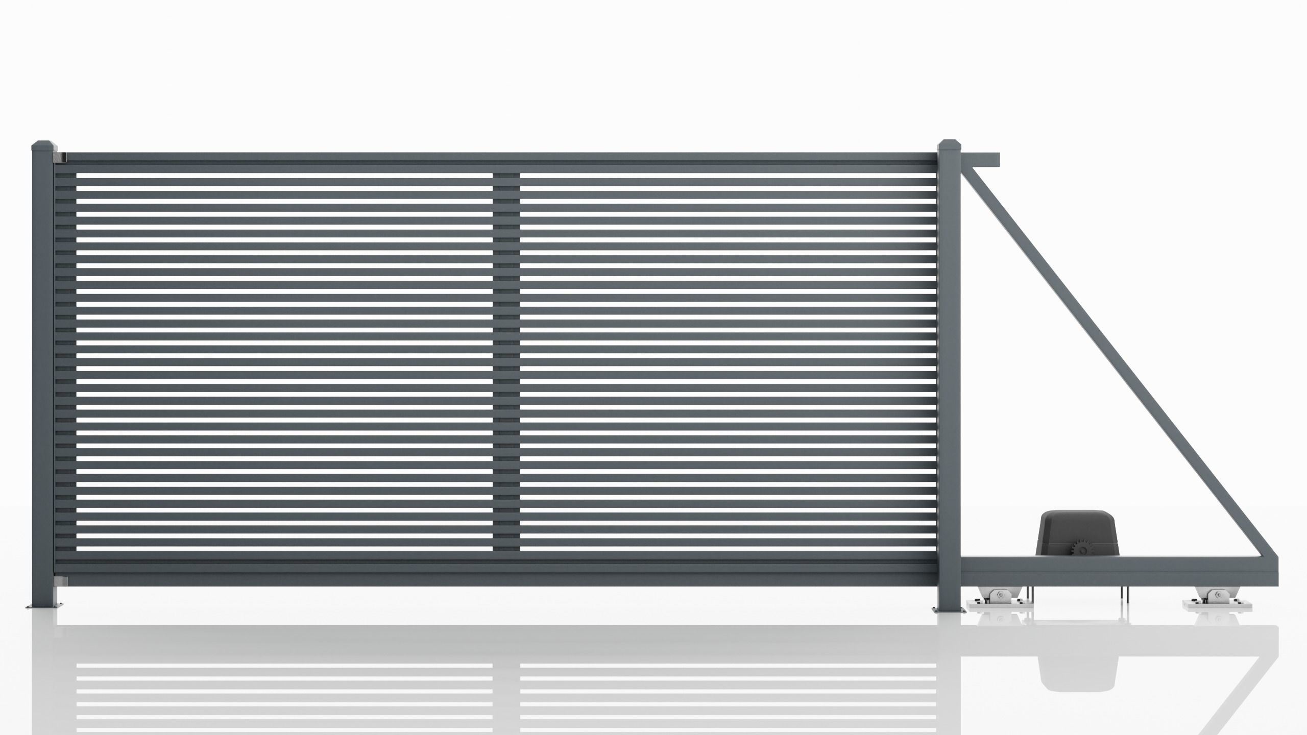 Aluminum Electric Sliding Gate - Model 4 - 3D model | CGTrader
