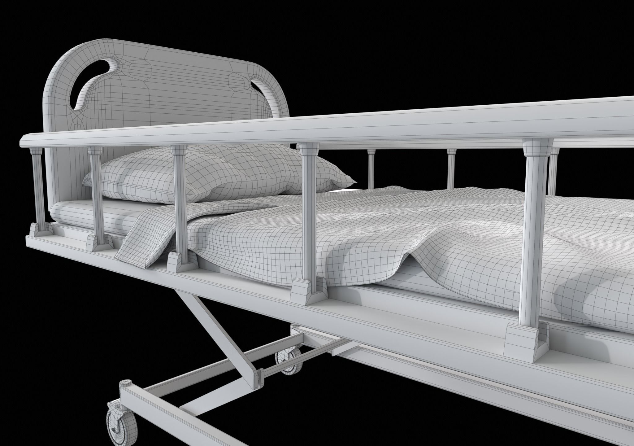 3D model Ward Bed set VR / AR / low-poly | CGTrader