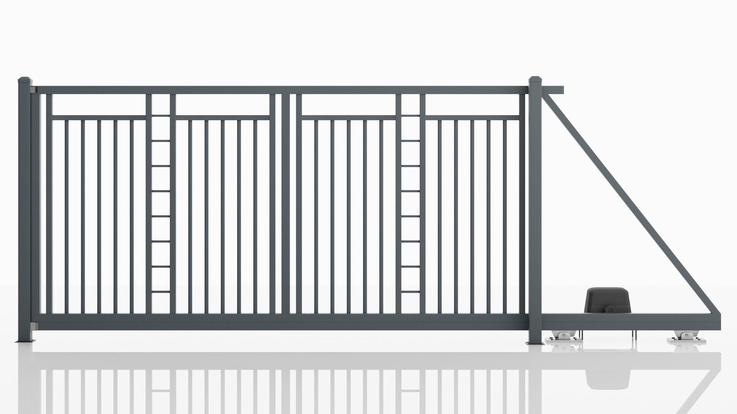 Aluminum Electric Sliding Gate - Model 6 - 3D model | CGTrader