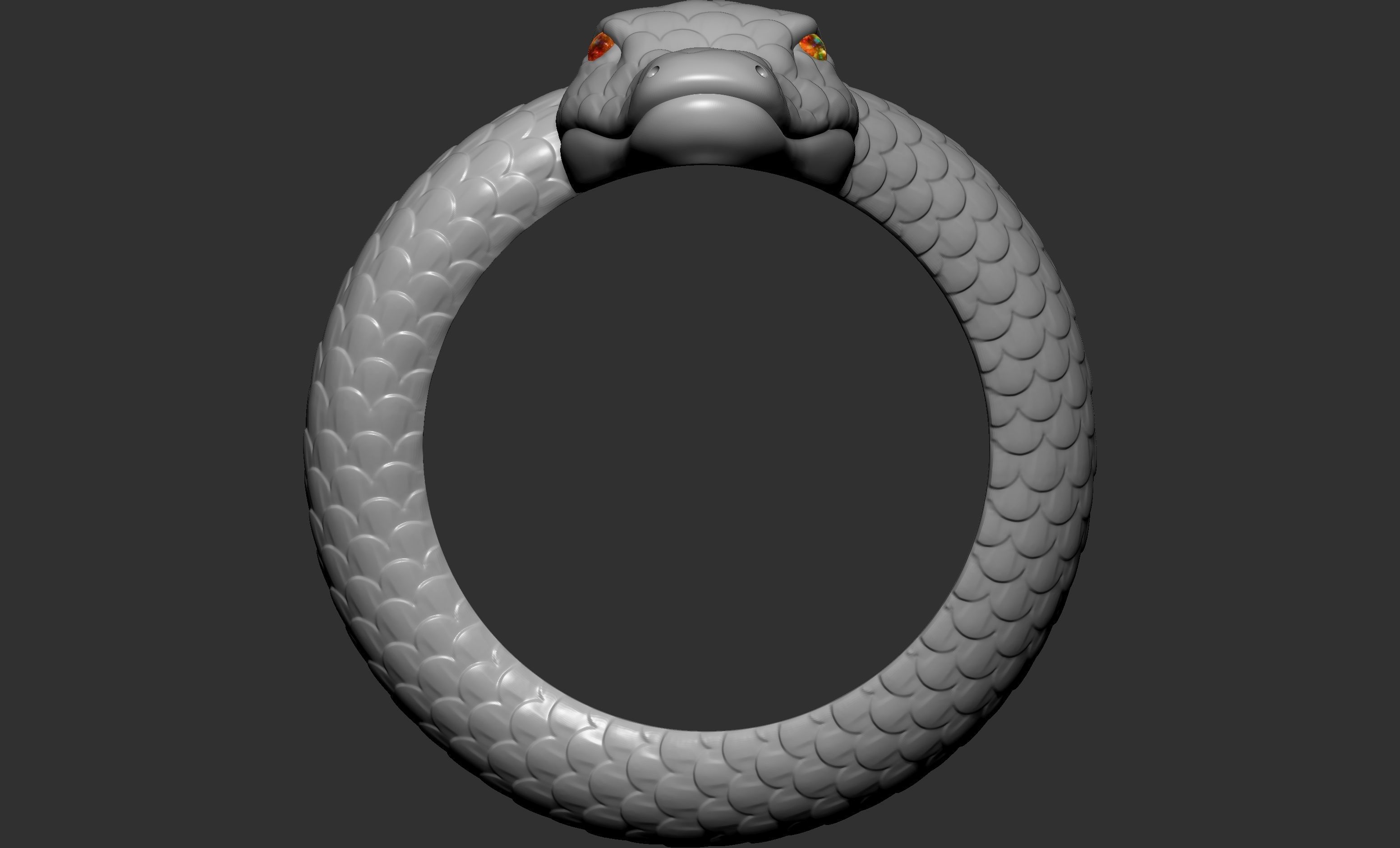 Snake ring 3D model 3D printable | CGTrader