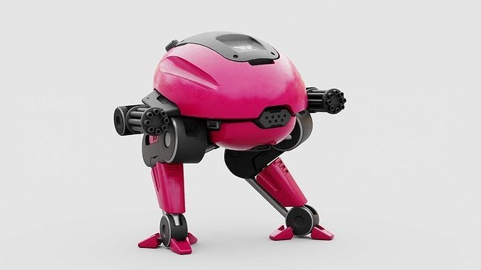 MILITARY BOT B-6000 RIGGED 3D model rigged | CGTrader