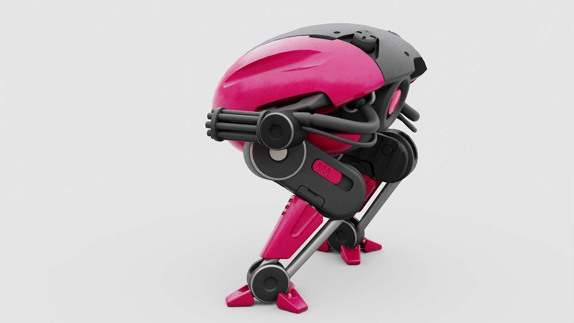 MILITARY BOT B-6000 RIGGED 3D model rigged | CGTrader