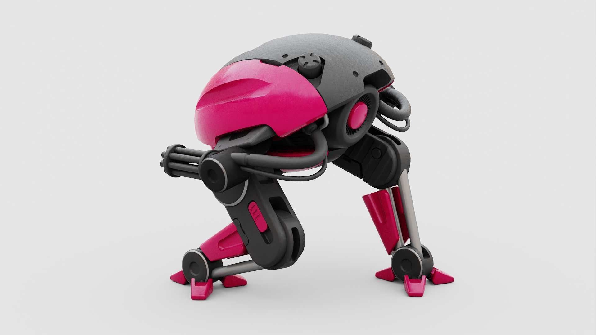 MILITARY BOT B-6000 RIGGED 3D model rigged | CGTrader