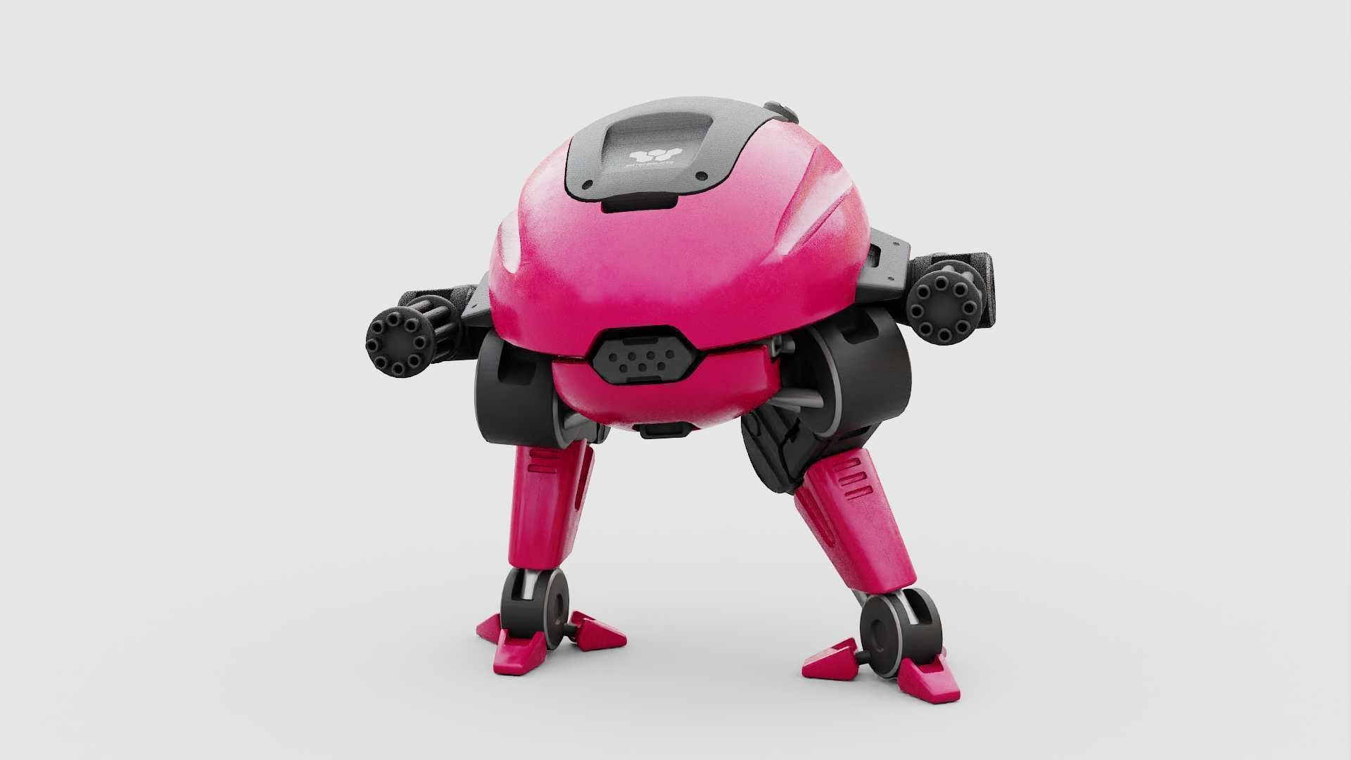 MILITARY BOT B-6000 RIGGED 3D model rigged | CGTrader