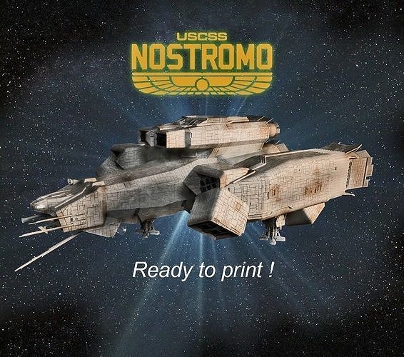 Alien s Nostromo Spaceship 3D model 3D printable | CGTrader