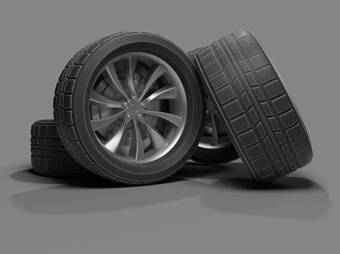Car Tyres 01 3D model | CGTrader