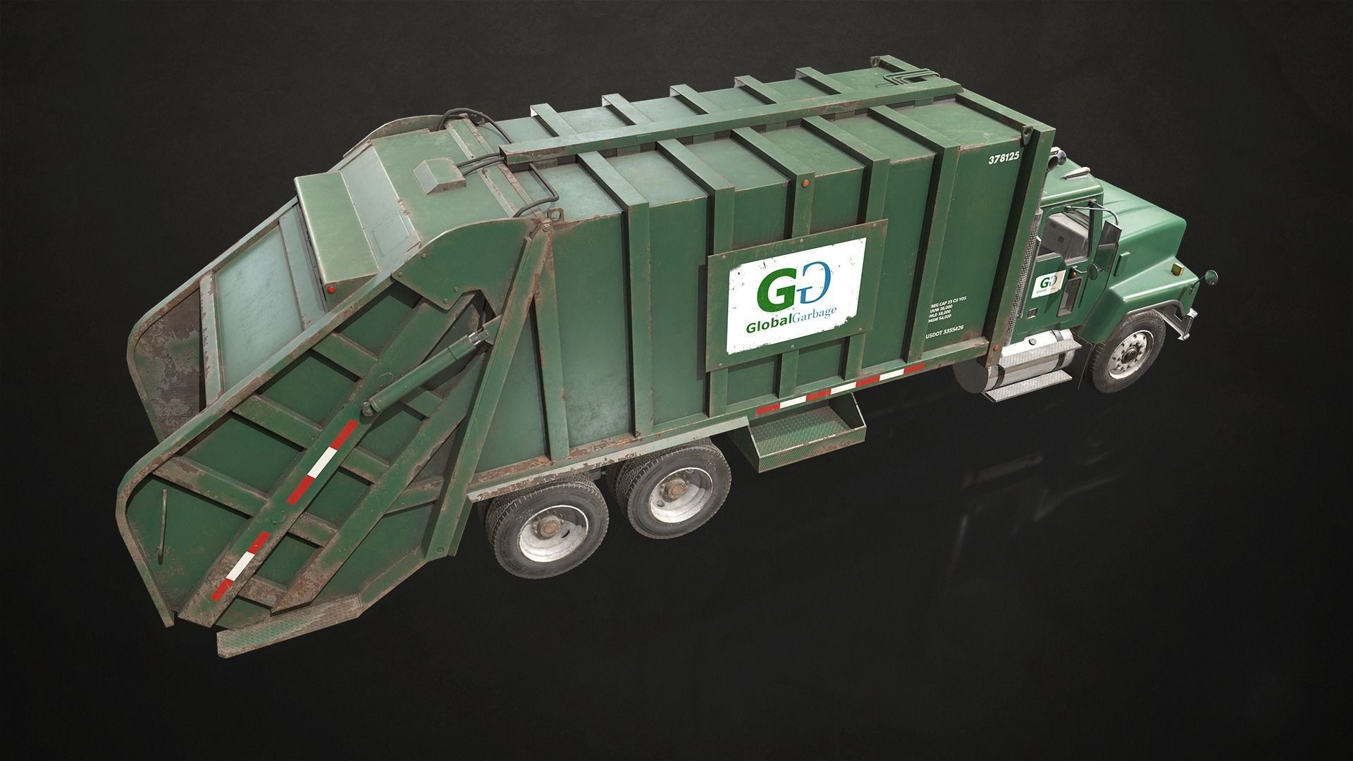 3D model Classic Garbage Truck VR / AR / low-poly | CGTrader