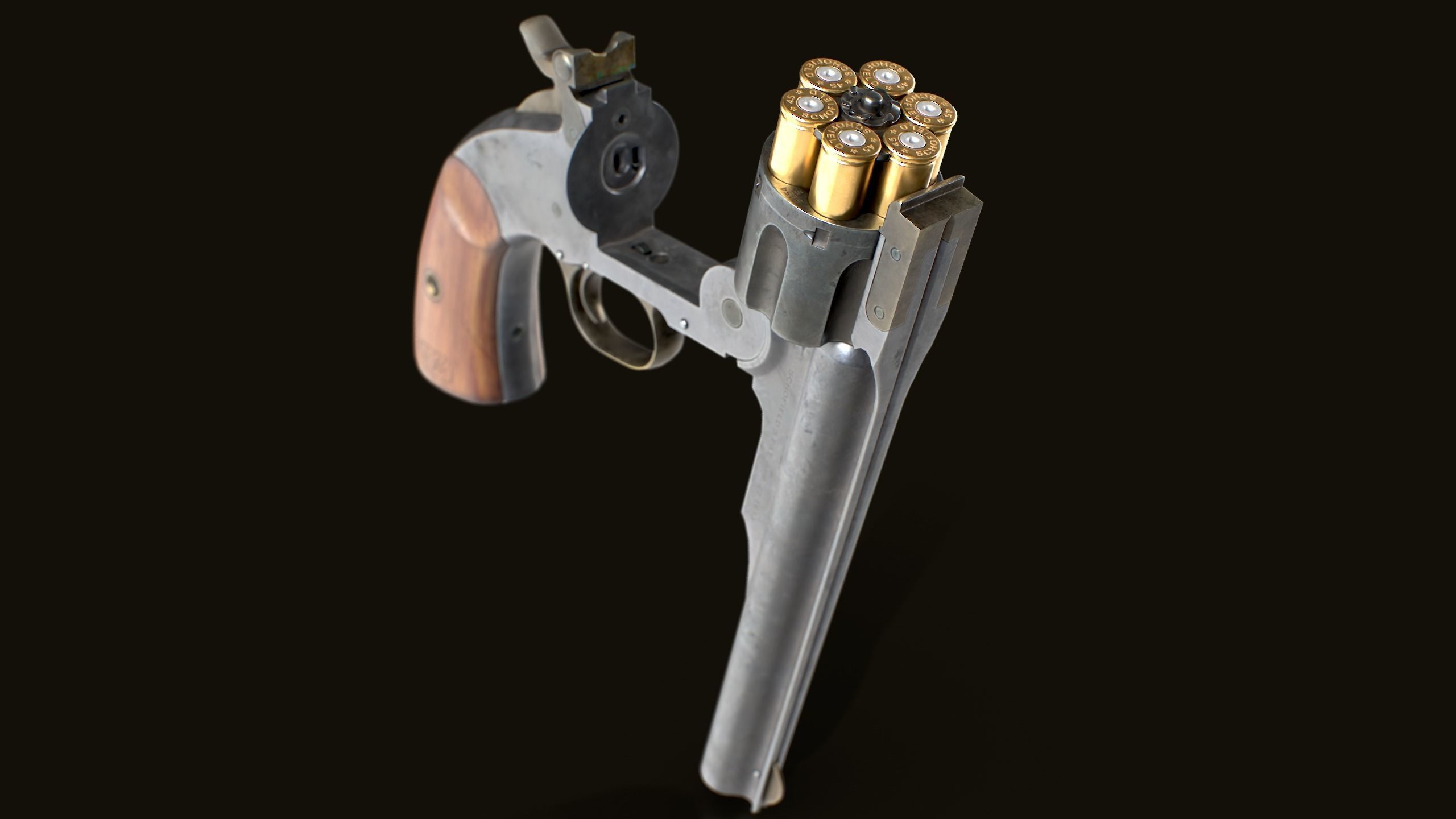 3D model Schofield revolver VR / AR / low-poly | CGTrader