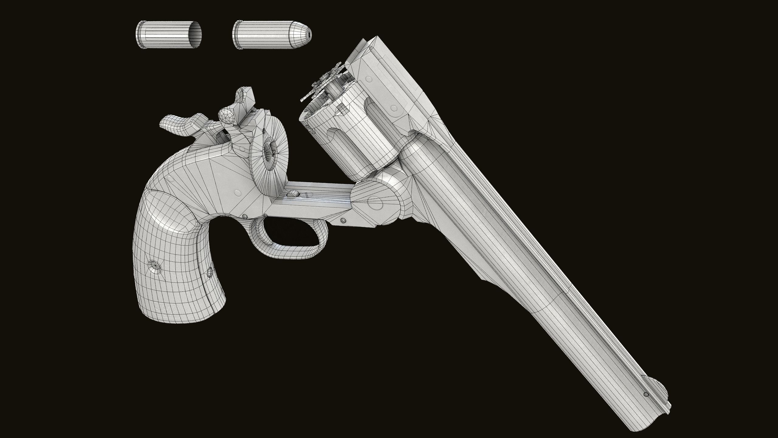 3D model Schofield revolver VR / AR / low-poly | CGTrader
