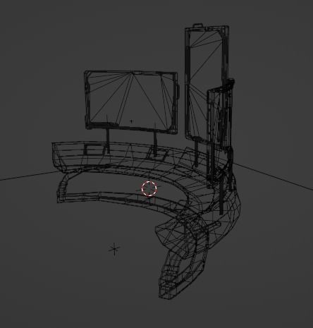 3D model SciFi Computer Table VR / AR / low-poly | CGTrader