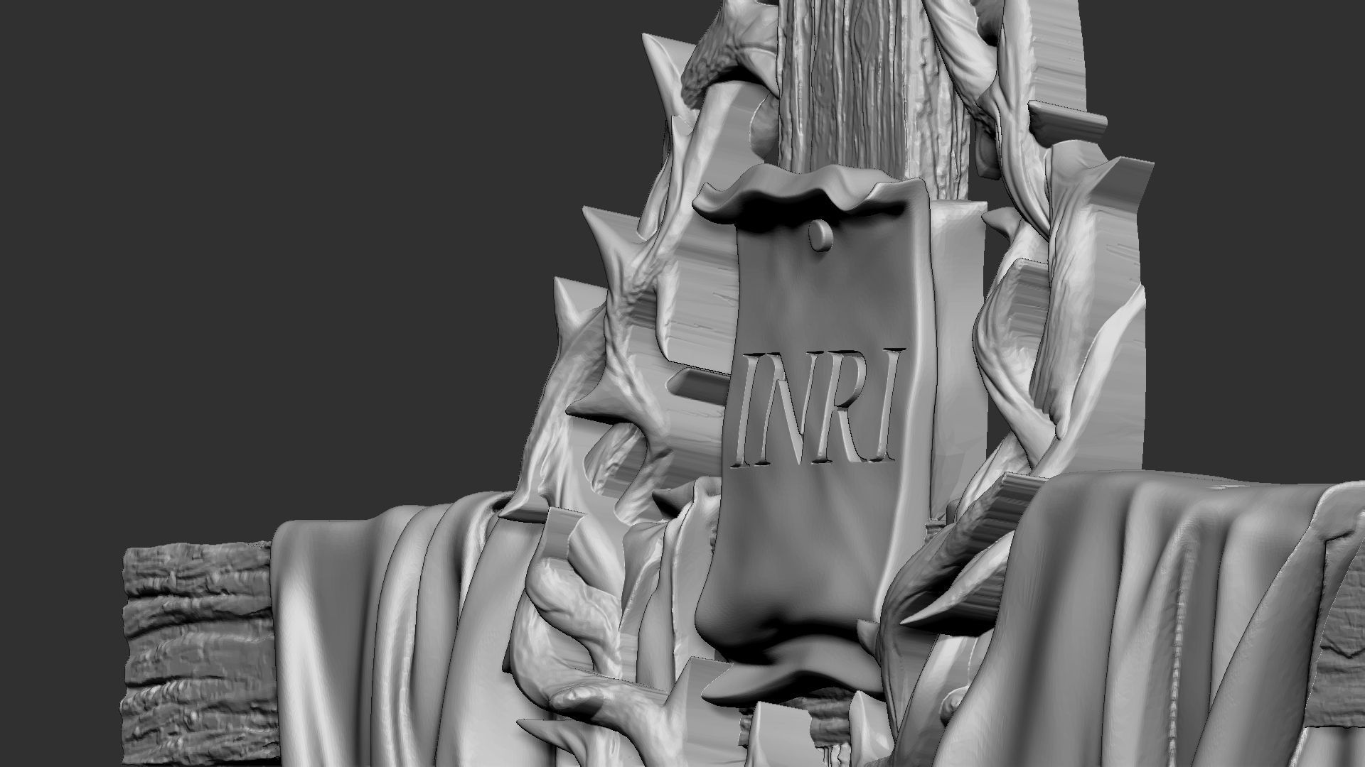 Cross 05 bas-relief 3D model 3D printable | CGTrader