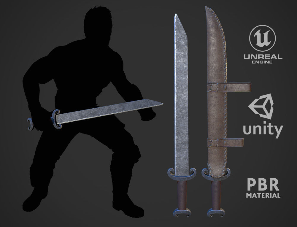 3D model Viking Forged Long Seax VR / AR / low-poly | CGTrader