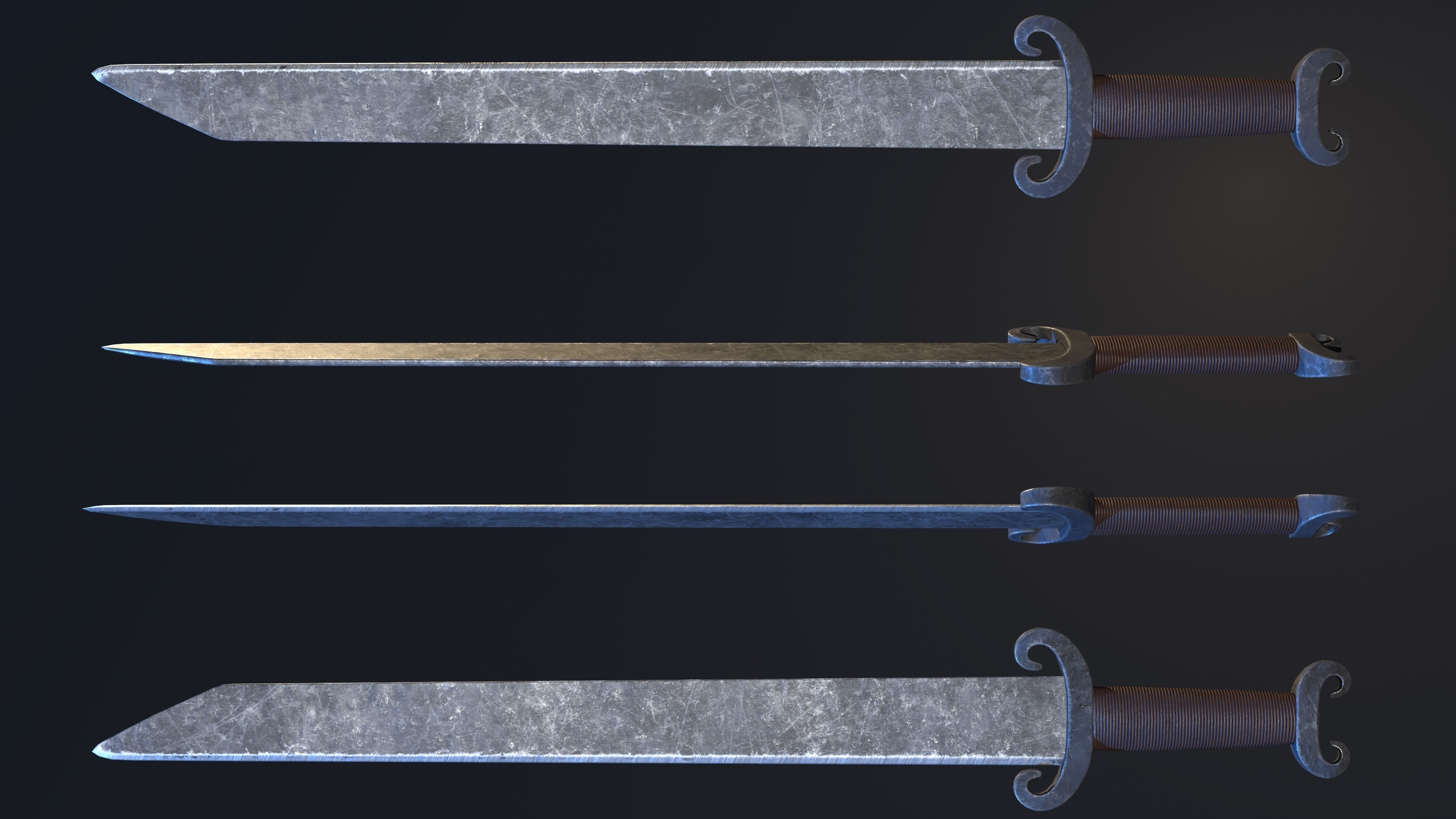 3D model Viking Forged Long Seax VR / AR / low-poly | CGTrader