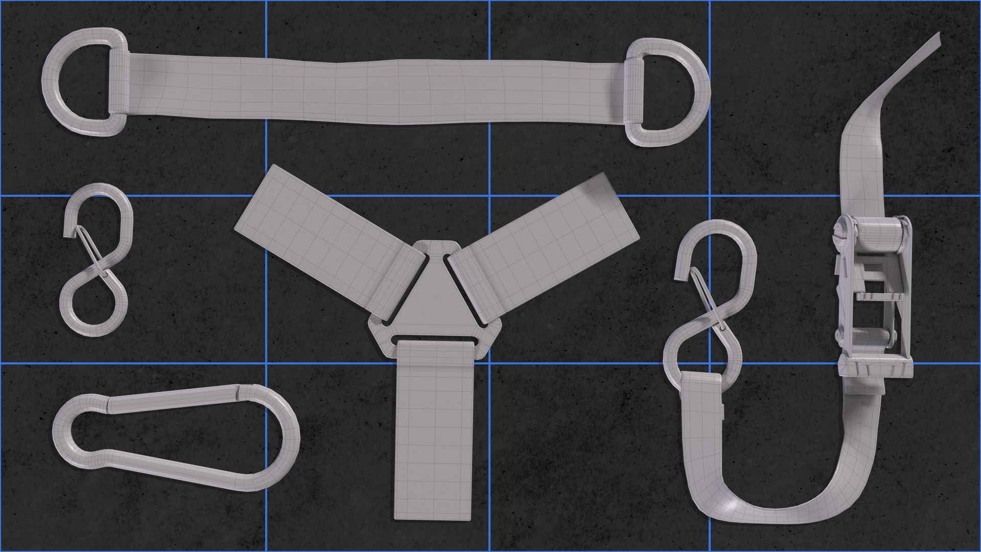 3D Model Collection Buckles and Zipper VR / AR / low-poly | CGTrader