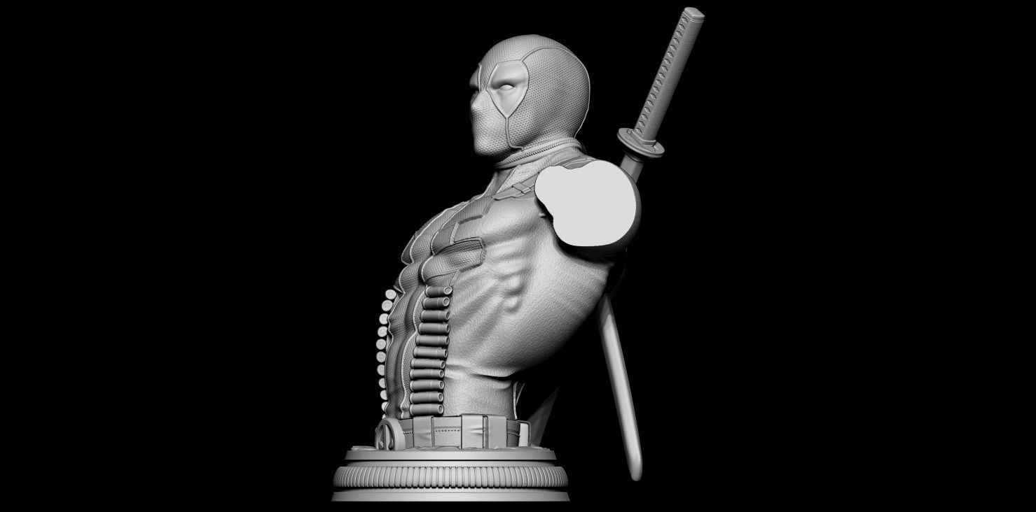 Fan Art Deadpool - BUST 3D model 3D printable | CGTrader