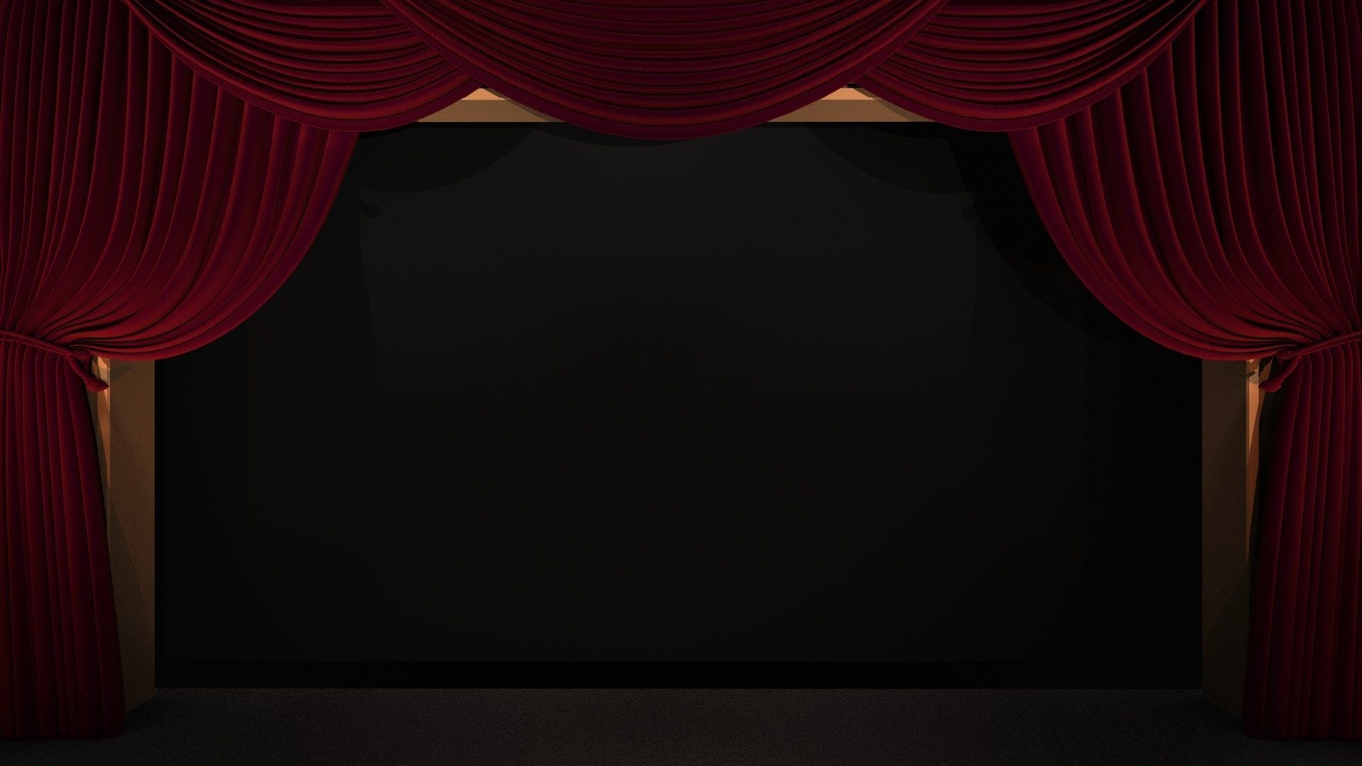 animated theater curtains stage 3D model animated | CGTrader