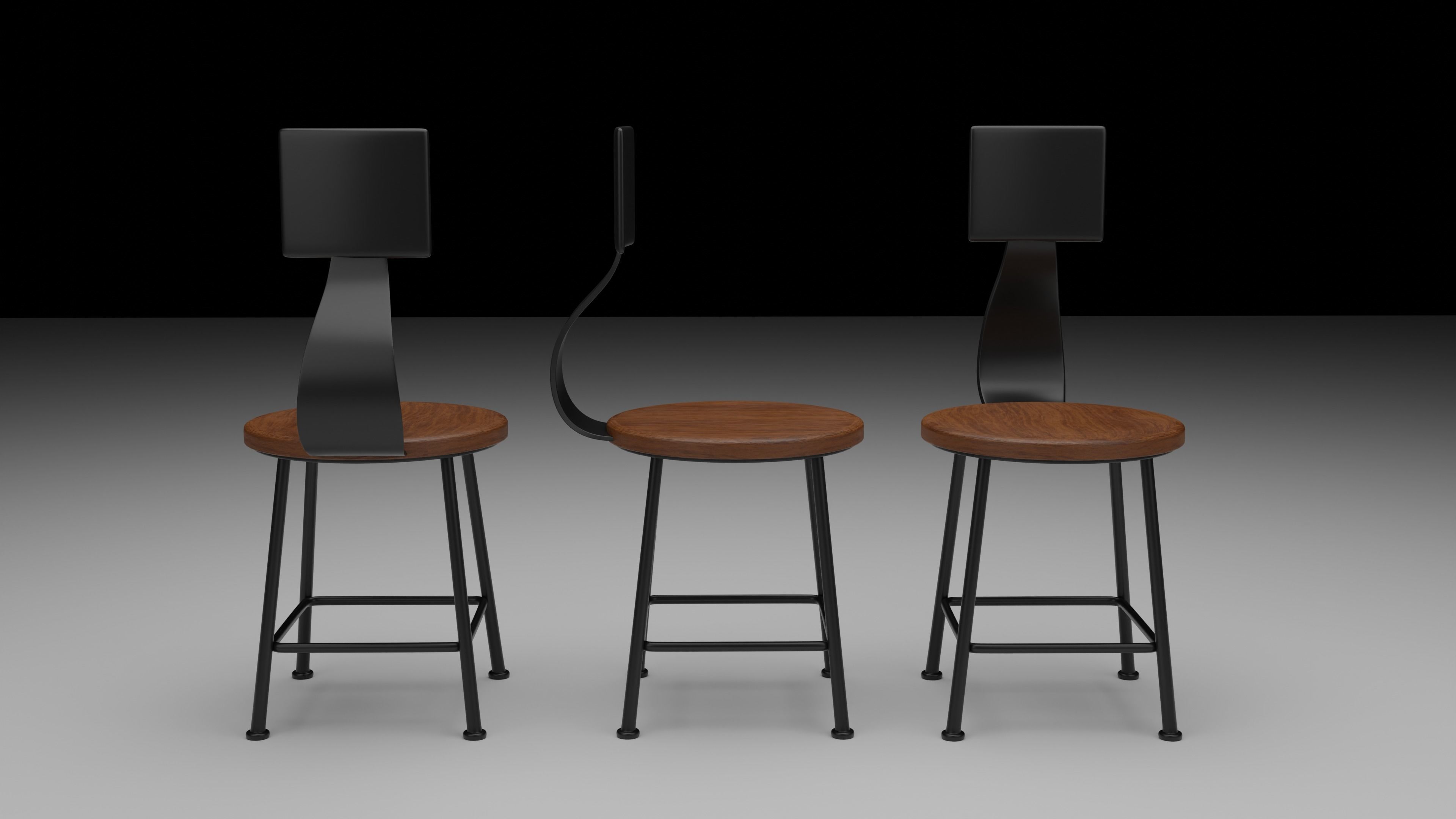 3D model Coffee Shop Chair and Table VR / AR / low-poly | CGTrader