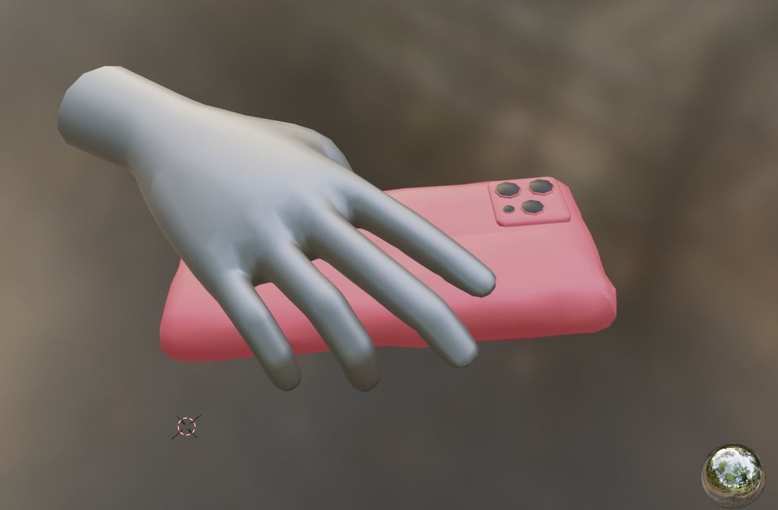 3D model Handphone FBX prefab zepeto template 3D Item VR / AR / low ...