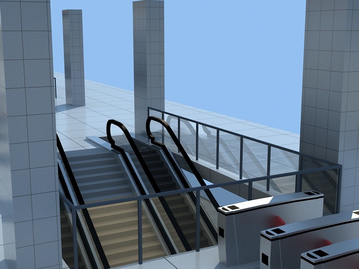Section of Subway Station 2 3D model | CGTrader