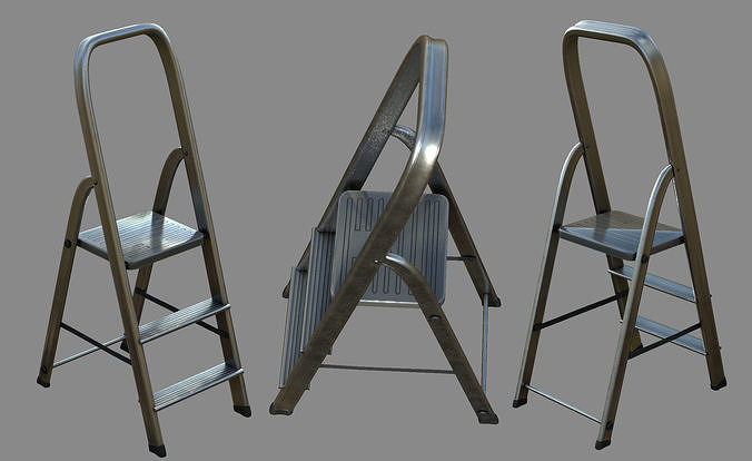 3D model Folding ladder VR / AR / low-poly | CGTrader
