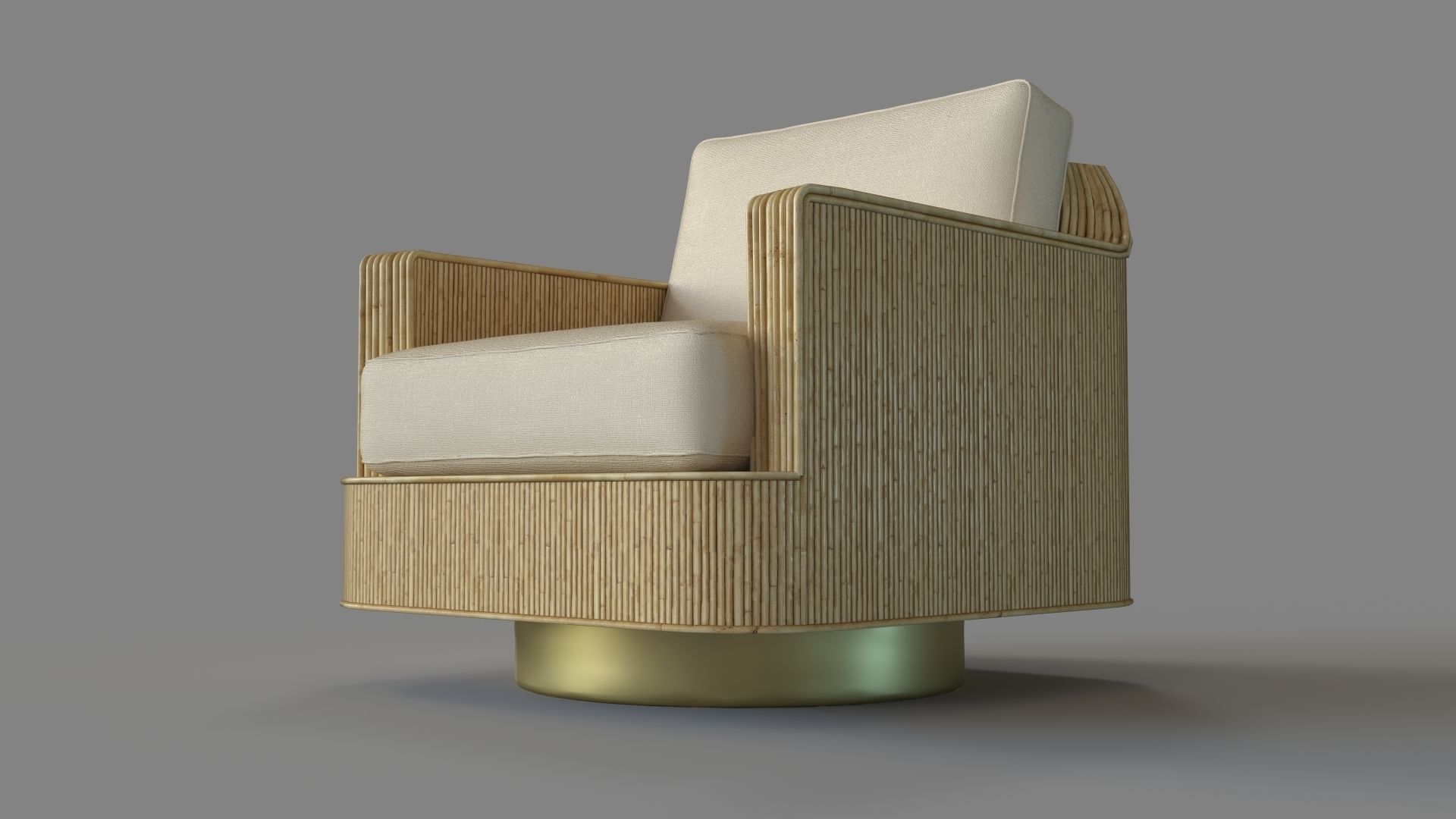 Moses Lounge Chair In Natural 3D model | CGTrader