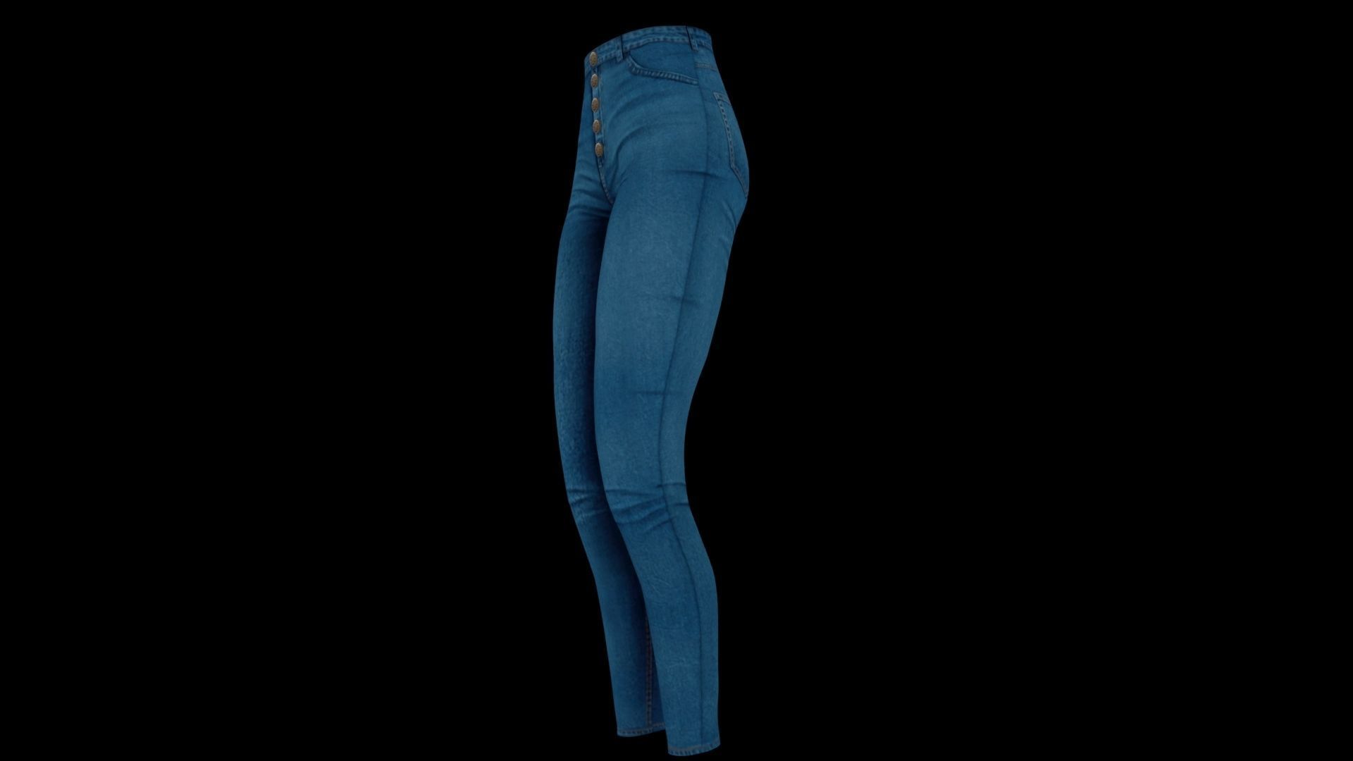 3D model Blue Jeans Female Rigged VR / AR / low-poly | CGTrader