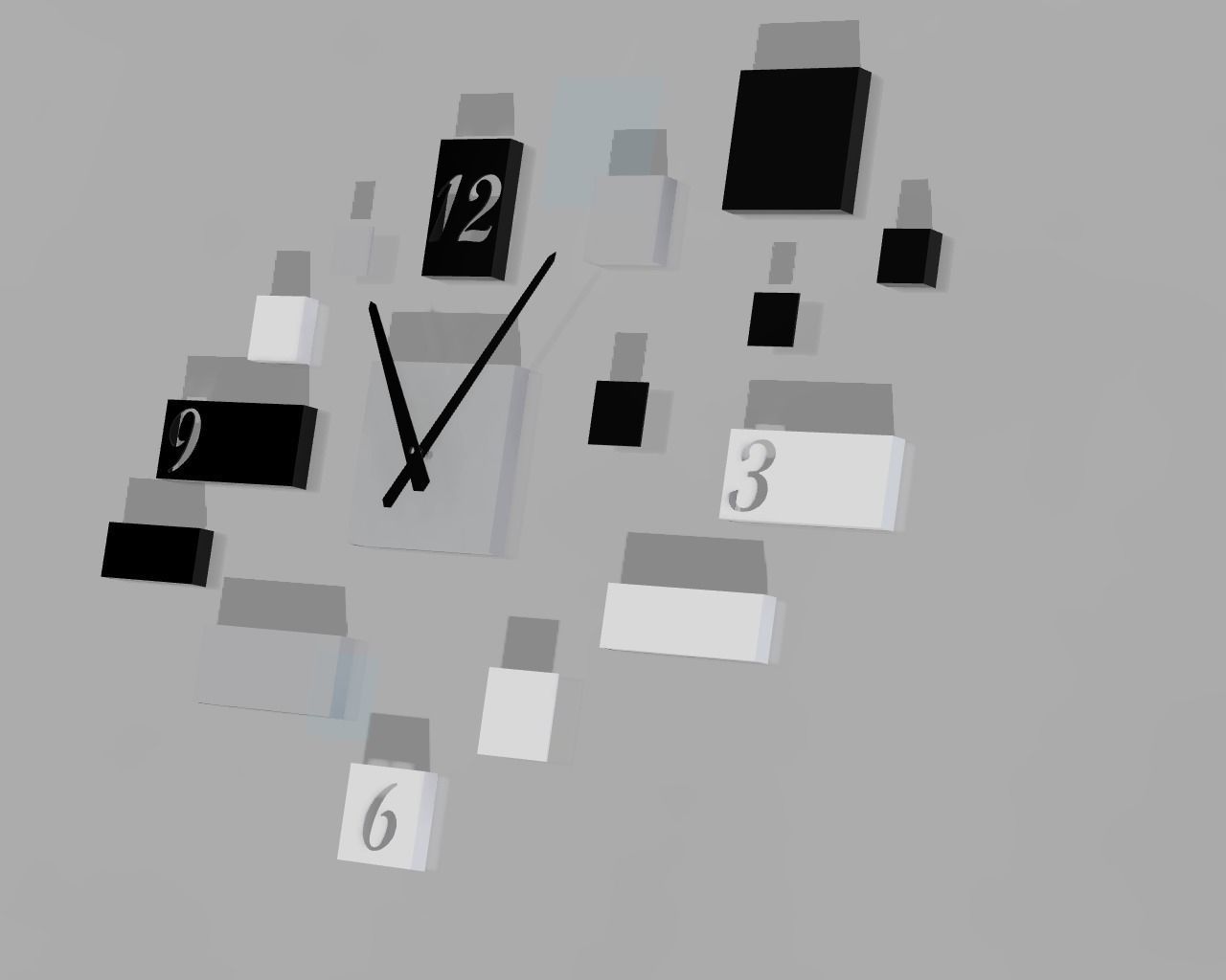 Clock - Modern wall clock 3D model 3D printable | CGTrader