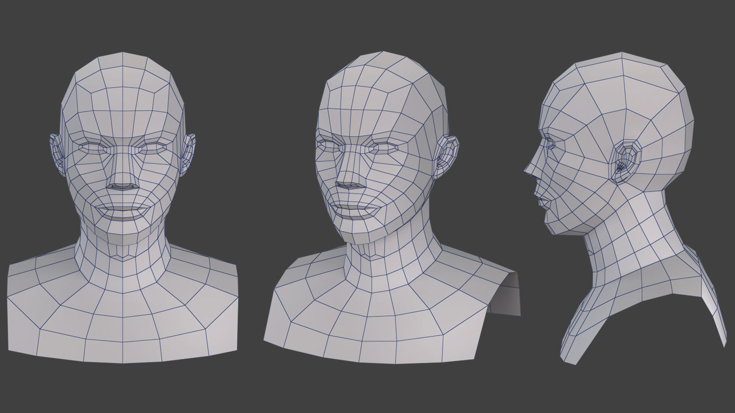 Head Base Mesh 3D model | CGTrader