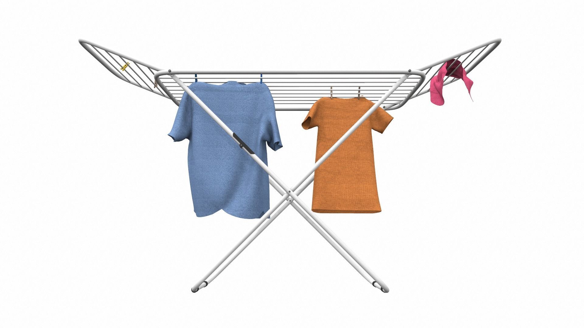Clothes laundry drying rack 3D model | CGTrader