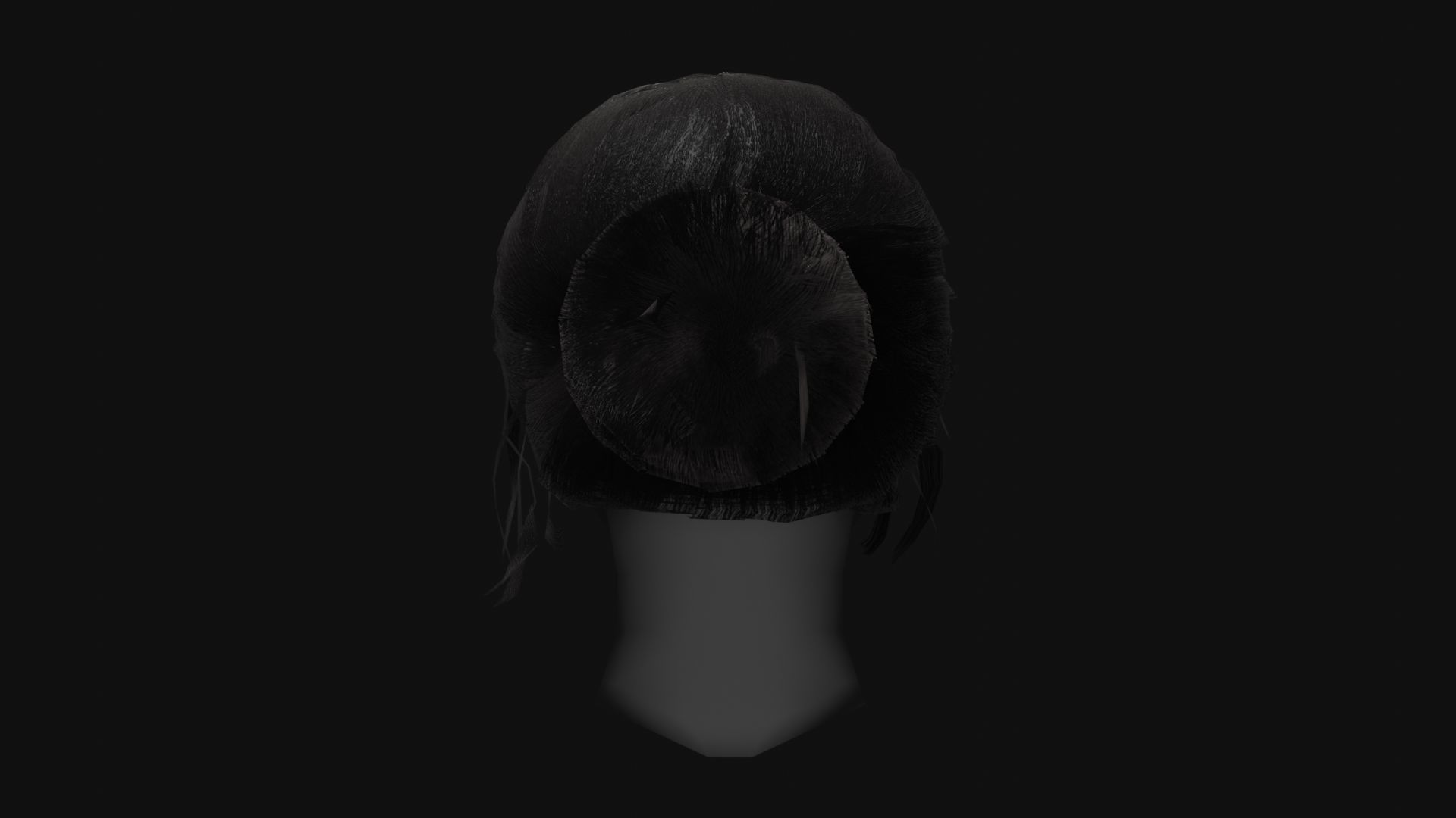 3D model Very Low Poly Realistic Bun Hair VR / AR / low-poly | CGTrader