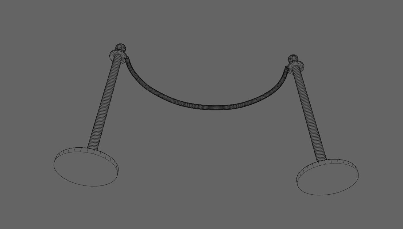 3D model Queue Separator Pedestal - Organizador de Fila VR / AR / low ...